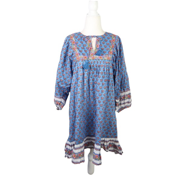 Cleobella | Dresses | Cleobella Maggie Blue And Pink Floral Mini Dress ...